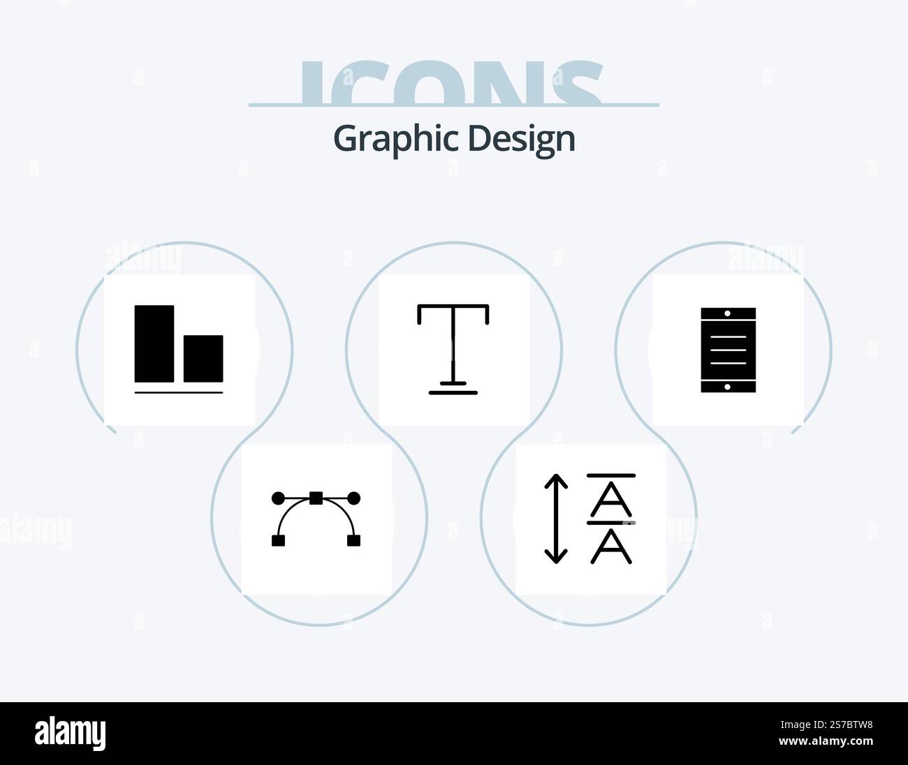 Design Glyph Icon Pack 5 Icon Design. . font. . cell Stock Vector Image & Art - Alamy