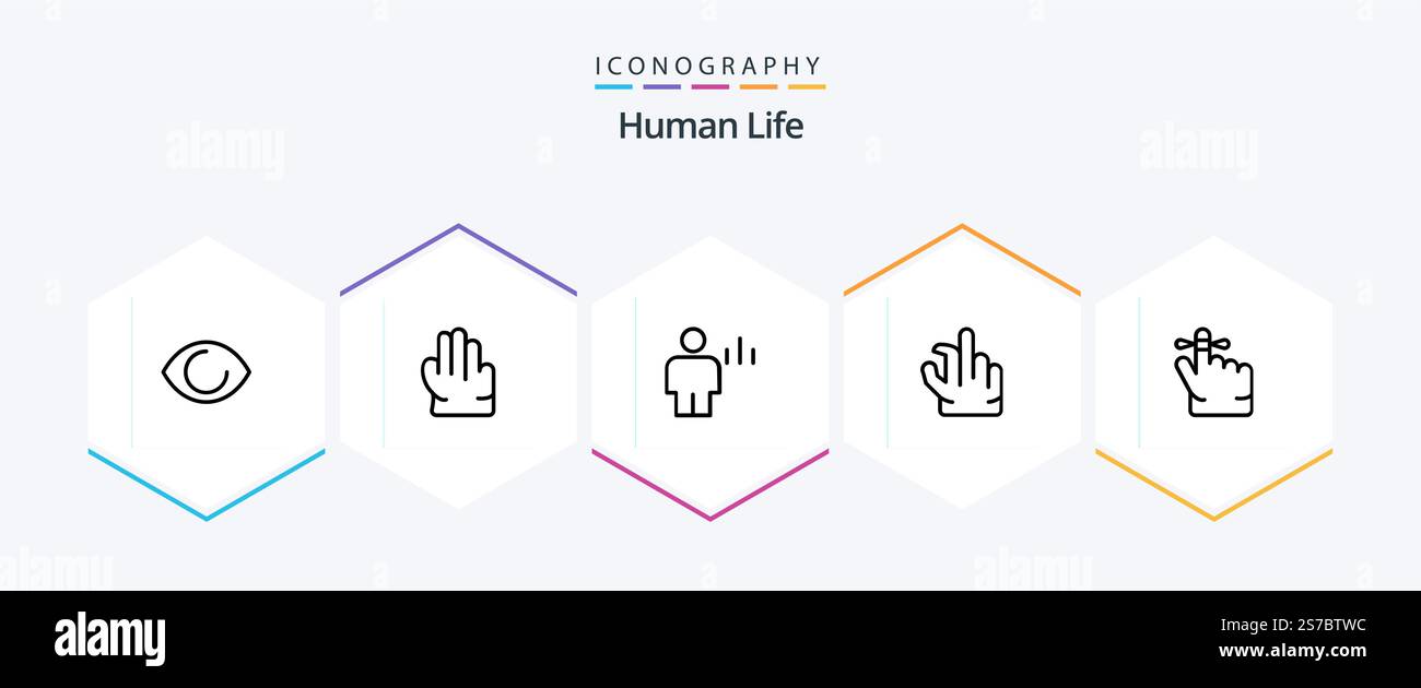 Human 25 Line icon pack including . keep. body. finger. pinch Stock ...