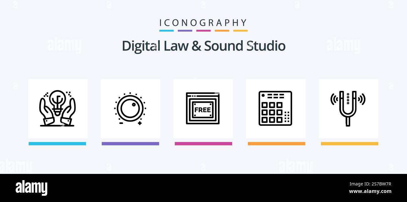 Digital Law And Sound Studio Line 5 Icon Pack Including mixer ...