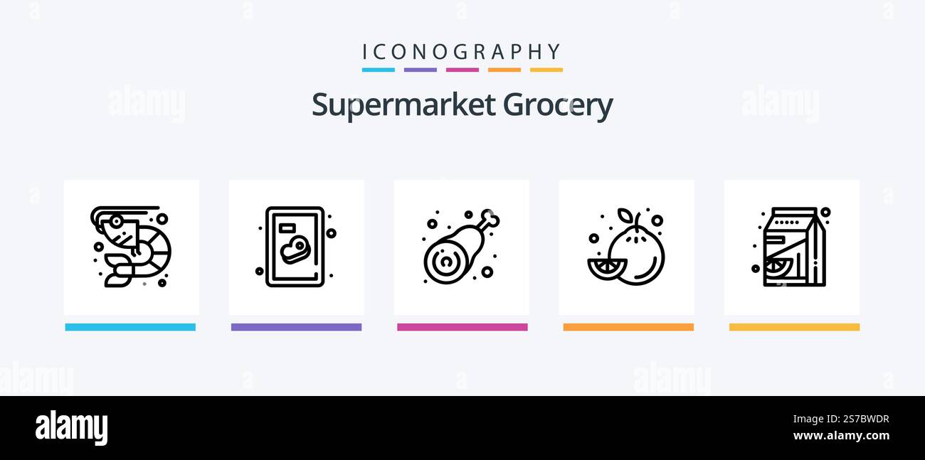 Grocery Line 5 Icon Pack Including strawberry. jam. board. options ...