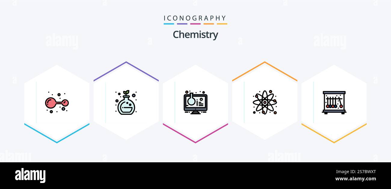 Chemistry 25 FilledLine icon pack including physics. study. online ...
