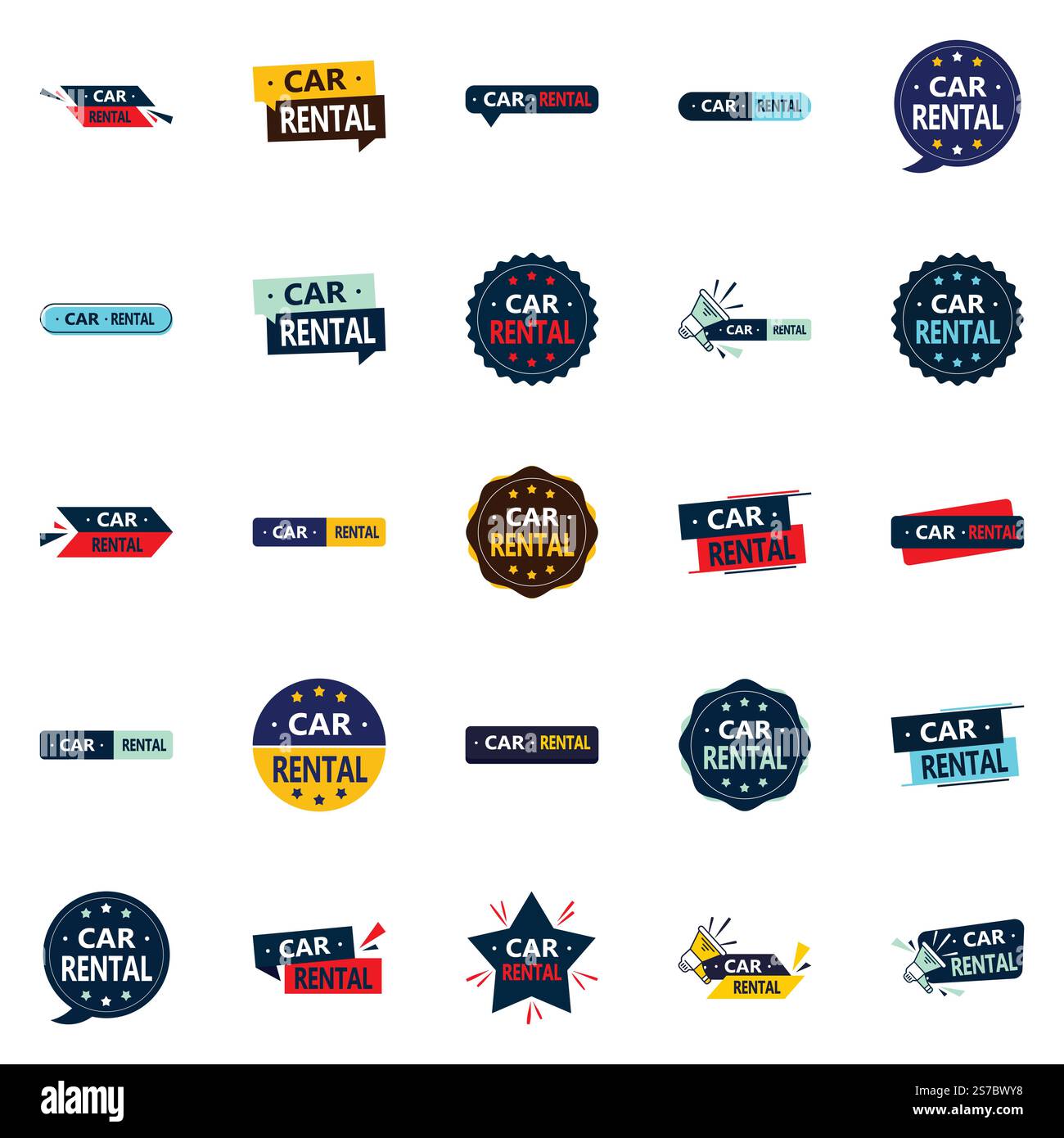 Car Rental 25 Professional vector designs for a polished brand image ...