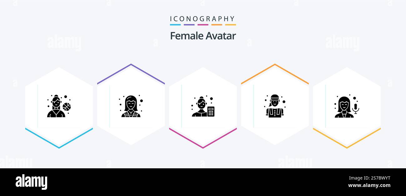 Female Avatar 25 Glyph icon pack including female. labour. female ...