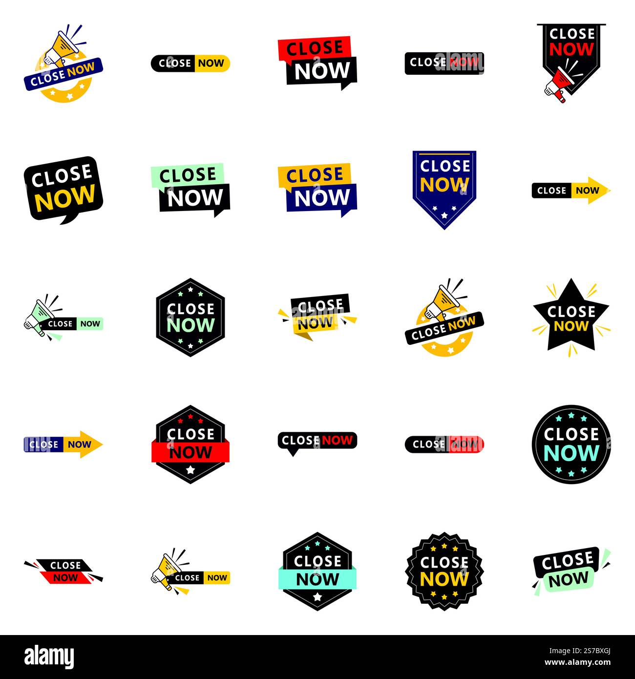 Close the Sale Text Banners Pack of 25 Stock Vector Image & Art - Alamy