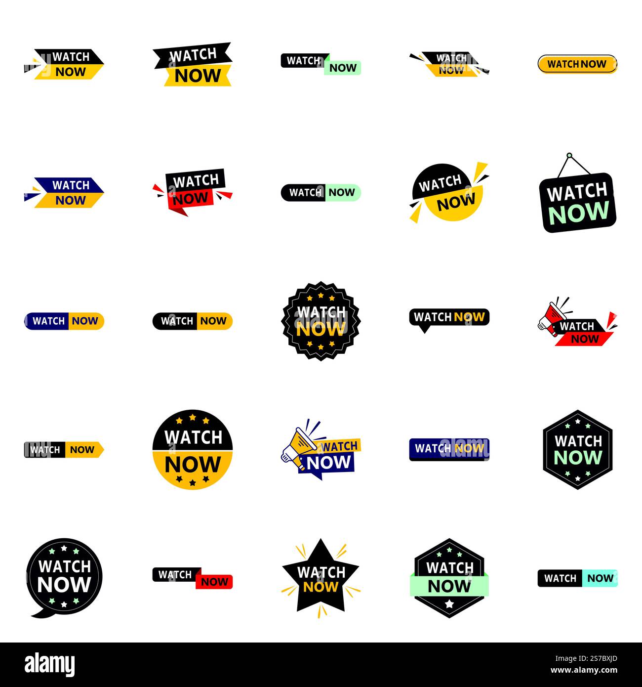 25 Impressive Watch Now Banners to Help You Stand Out Stock Vector ...