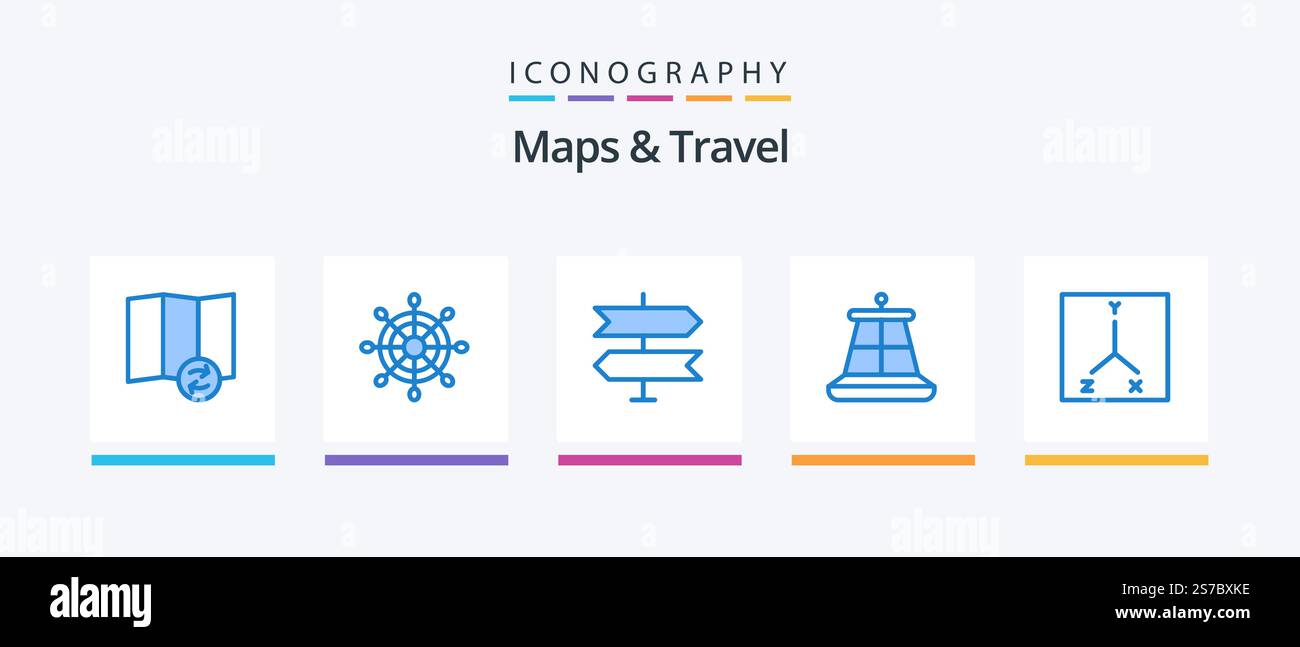 Maps and Travel Blue 5 Icon Pack Including . pointer. space ...