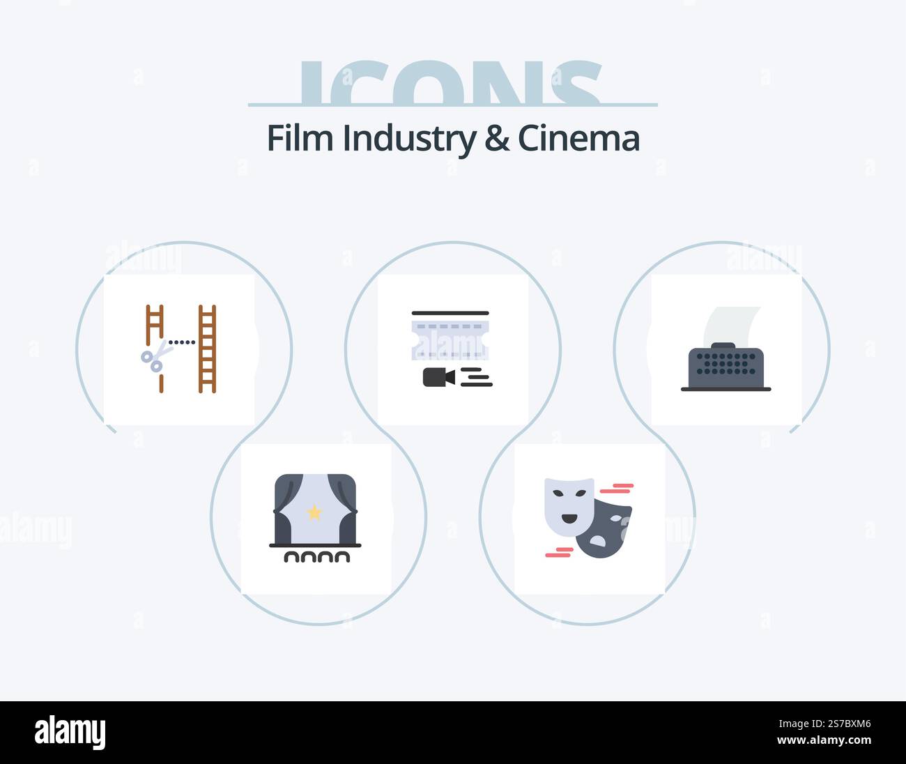 Cenima Flat Icon Pack 5 Icon Design. paper. filmstrip. cinema. film ...