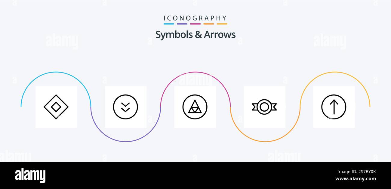 Symbols and Arrows Line 5 Icon Pack Including symbols. sticker. magic ...