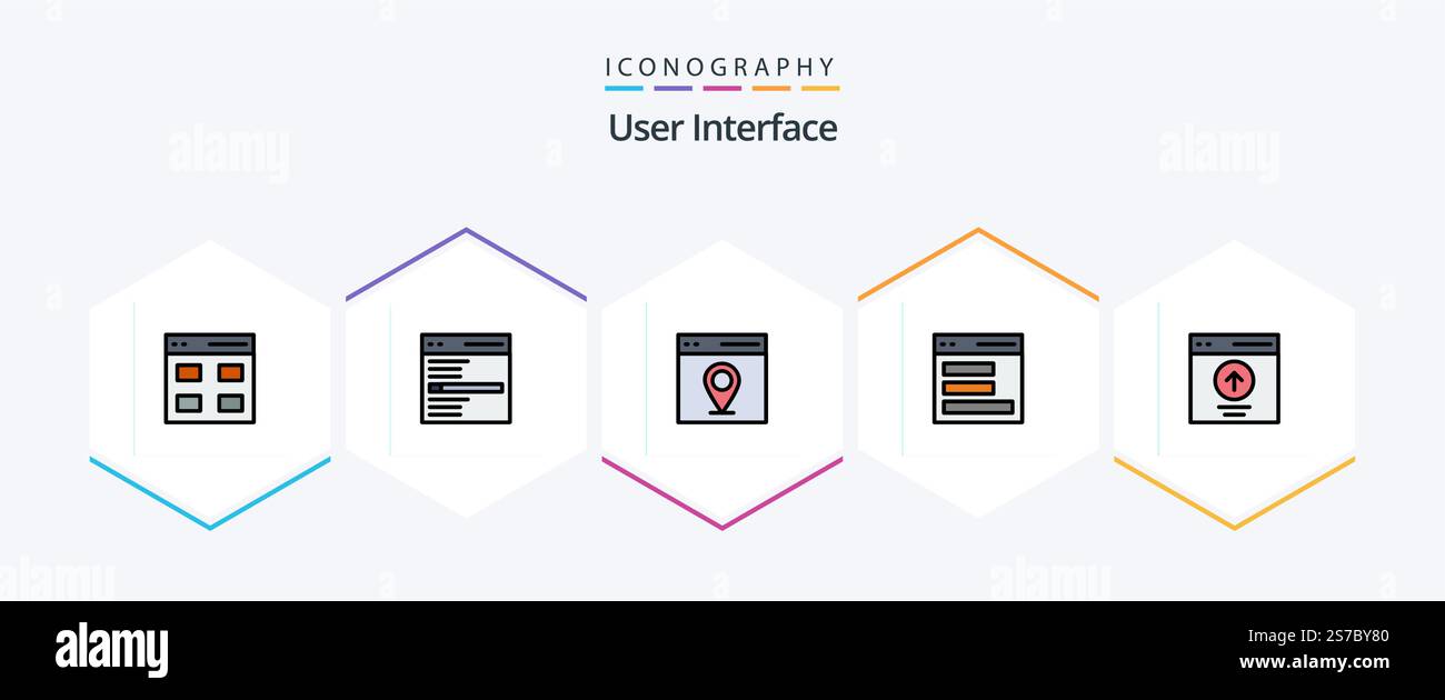 User Interface 25 FilledLine icon pack including interface ...
