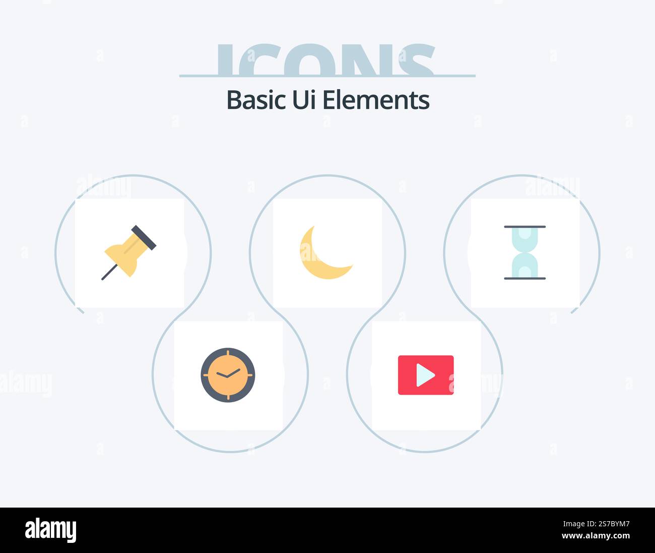 Basic Ui Elements Flat Icon Pack 5 Icon Design. loading. glass. paper ...