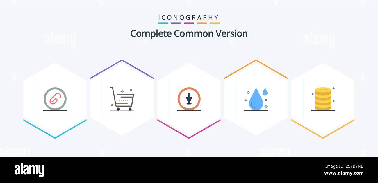 Complete Common Version 25 Flat icon pack including drop. blood. shop ...