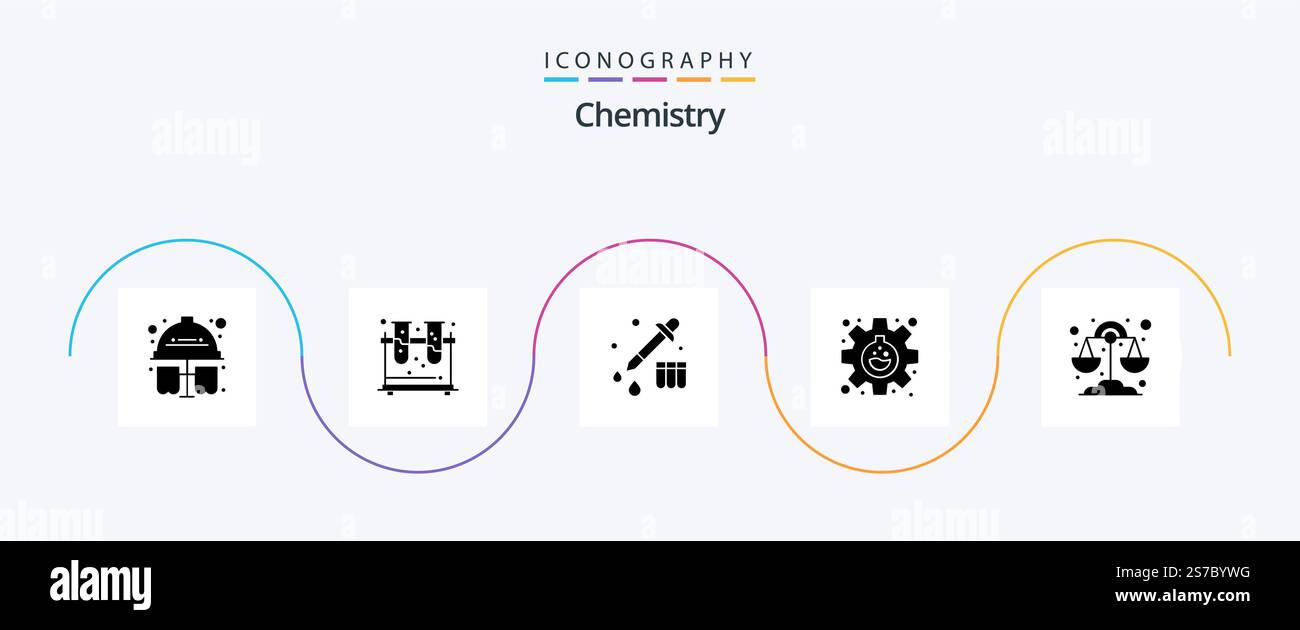 Chemistry Glyph 5 Icon Pack Including science. chemistry. chemistry ...
