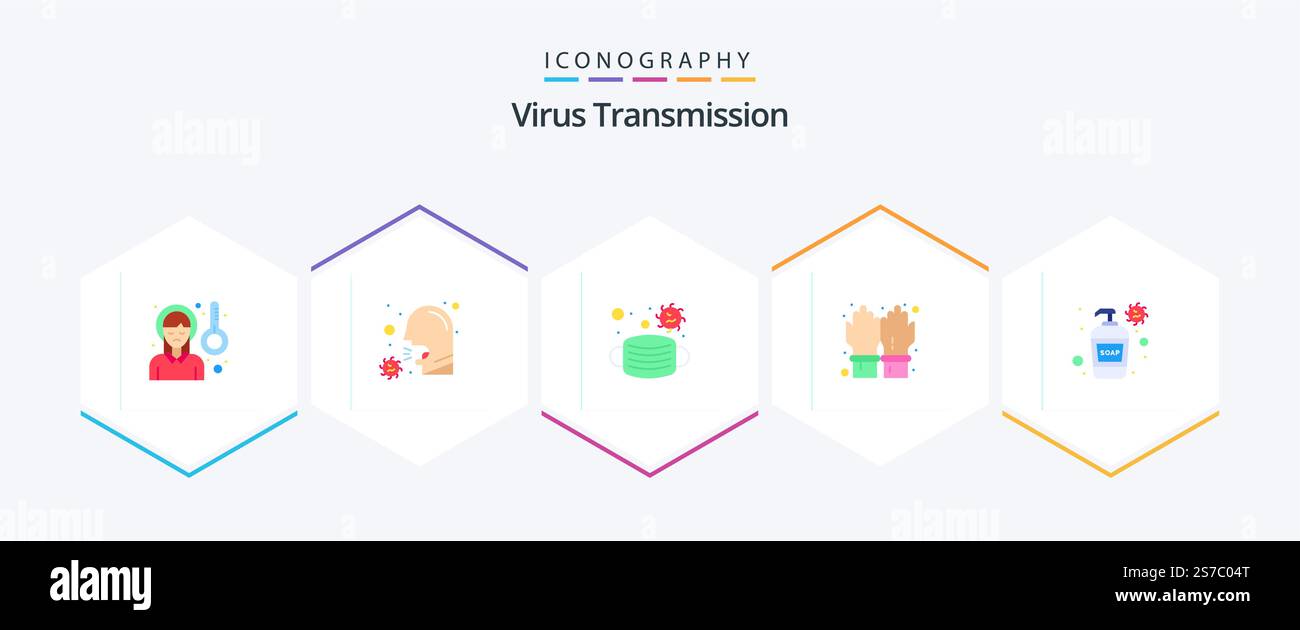 Virus Transmission 25 Flat icon pack including cream. secure. face ...