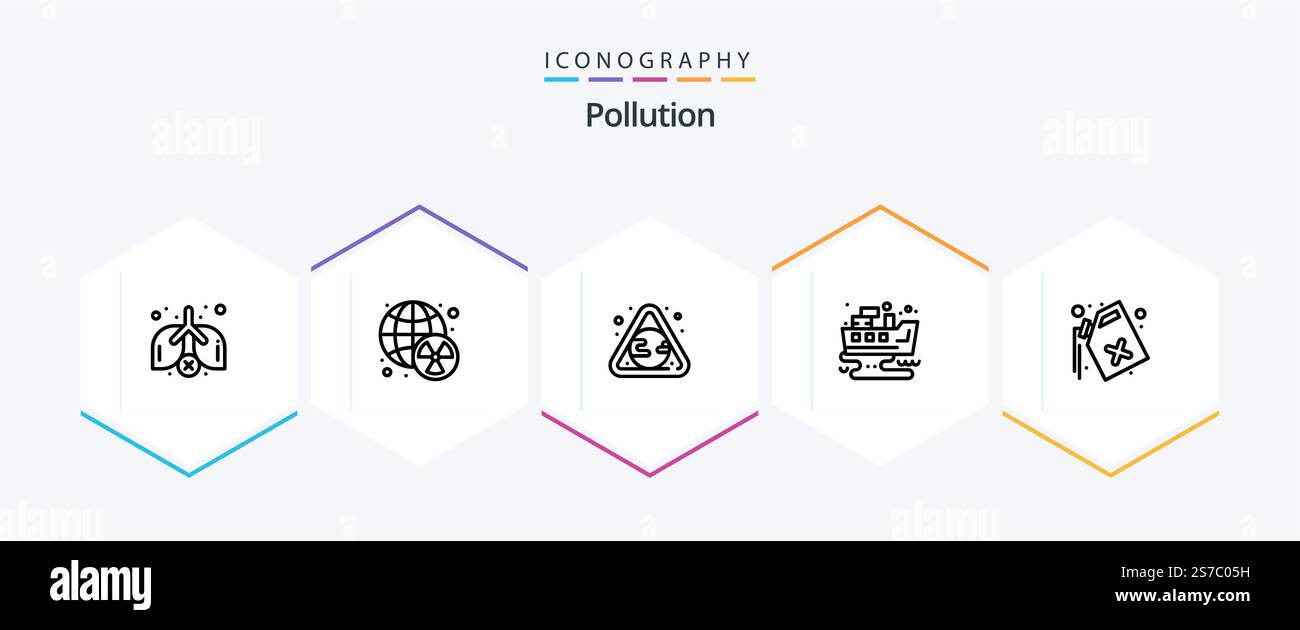 Pollution 25 Line icon pack including pollution. can. gas. waste. oil ...