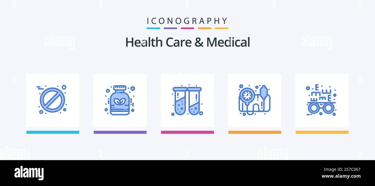 Health Care And Medical Blue 5 Icon Pack Including . optometrist ...