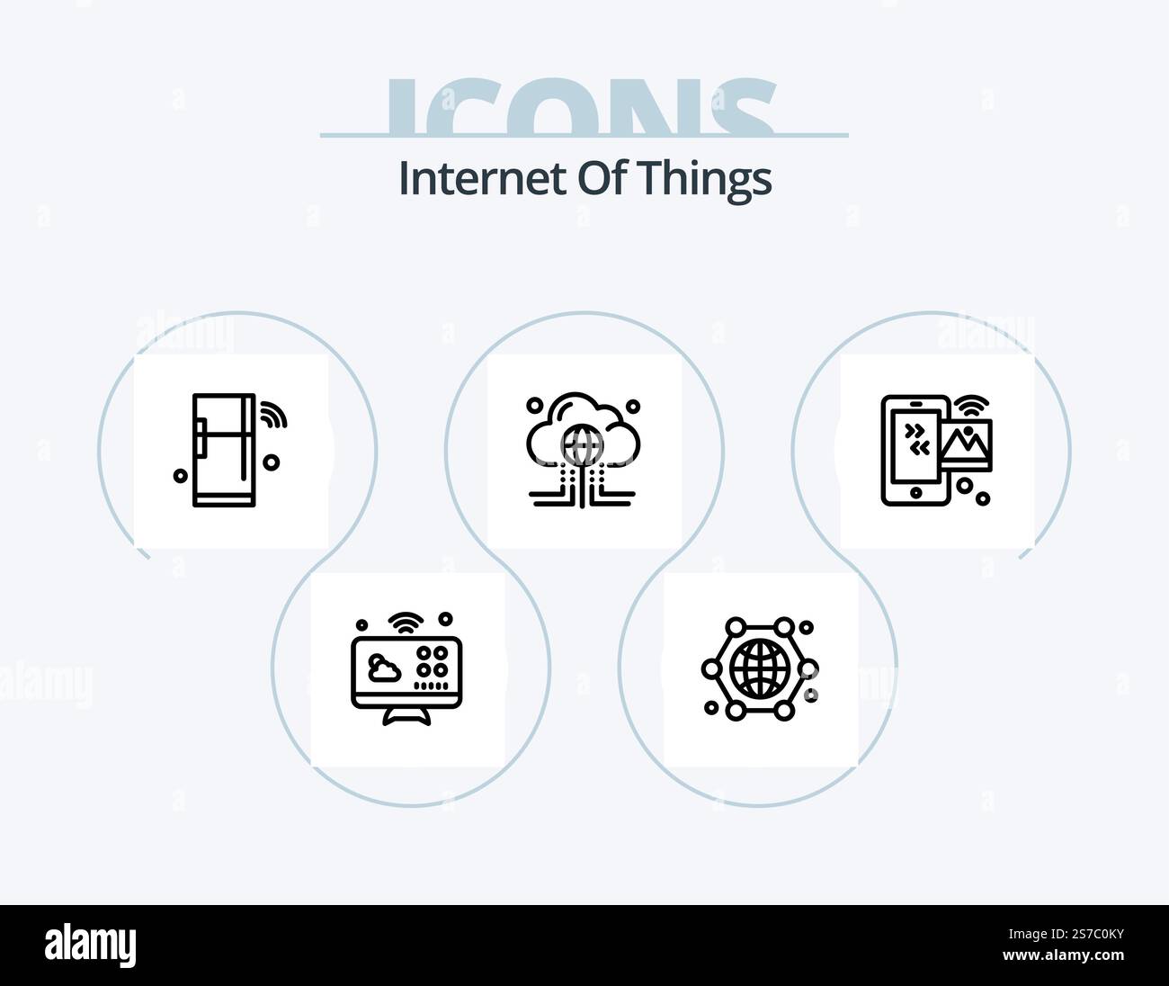Internet Of Things Line Icon Pack 5 Icon Design. security. internet of ...