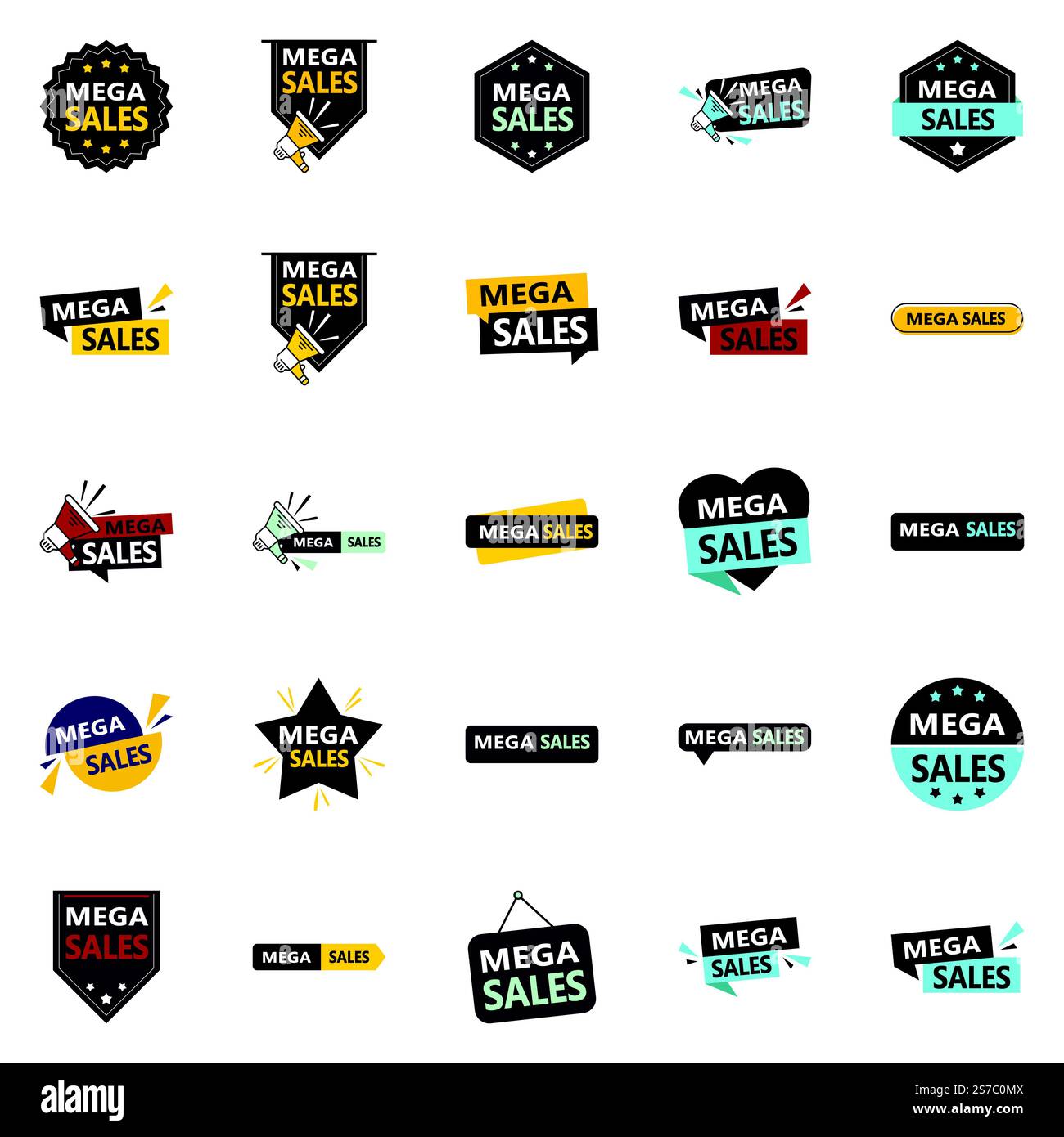 Mega Sale 25 Versatile Vector Banners for All Your Sales Needs Stock ...