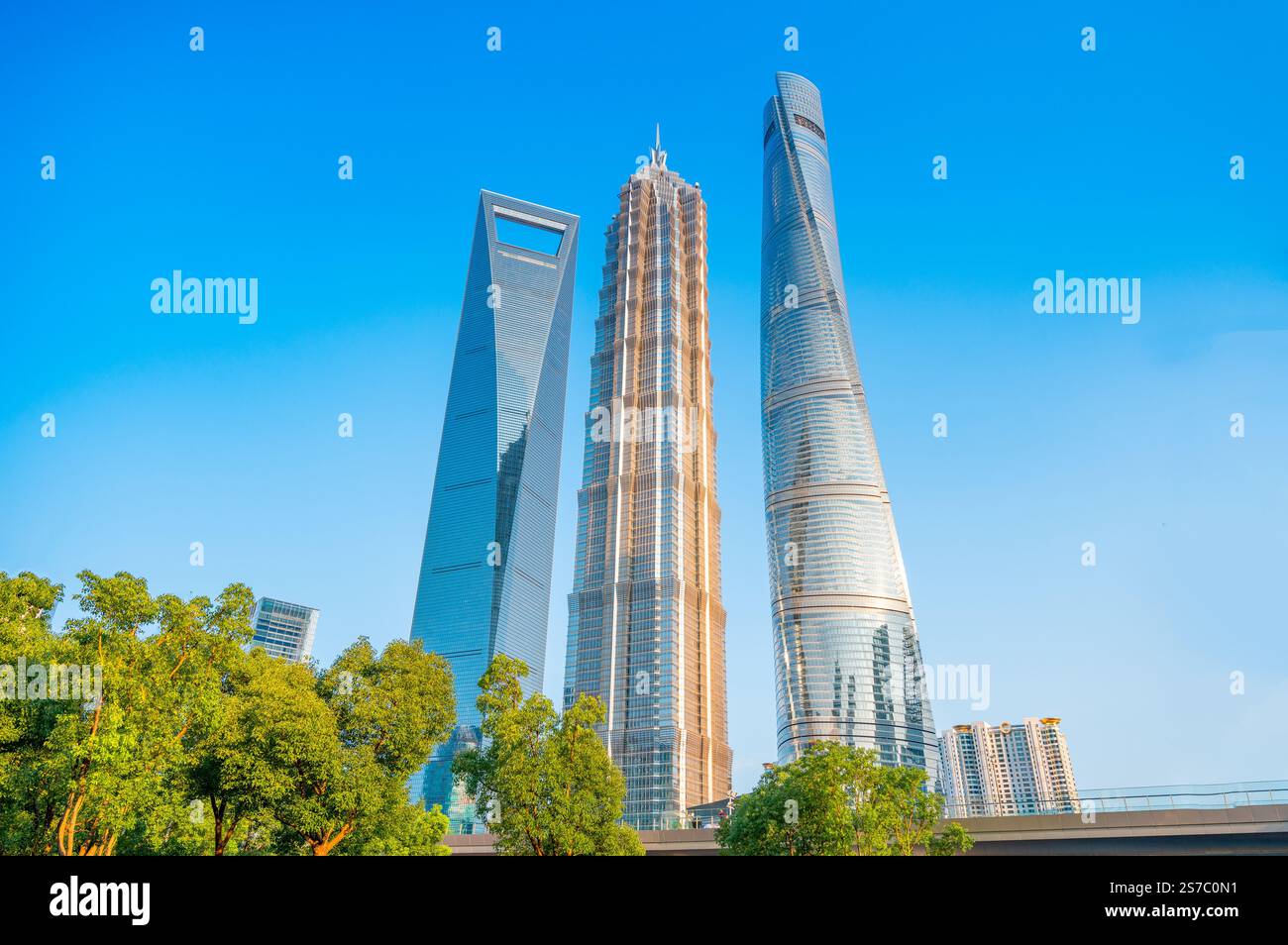 The urban architectural scenery of Lujiazui, Shanghai, China Stock ...