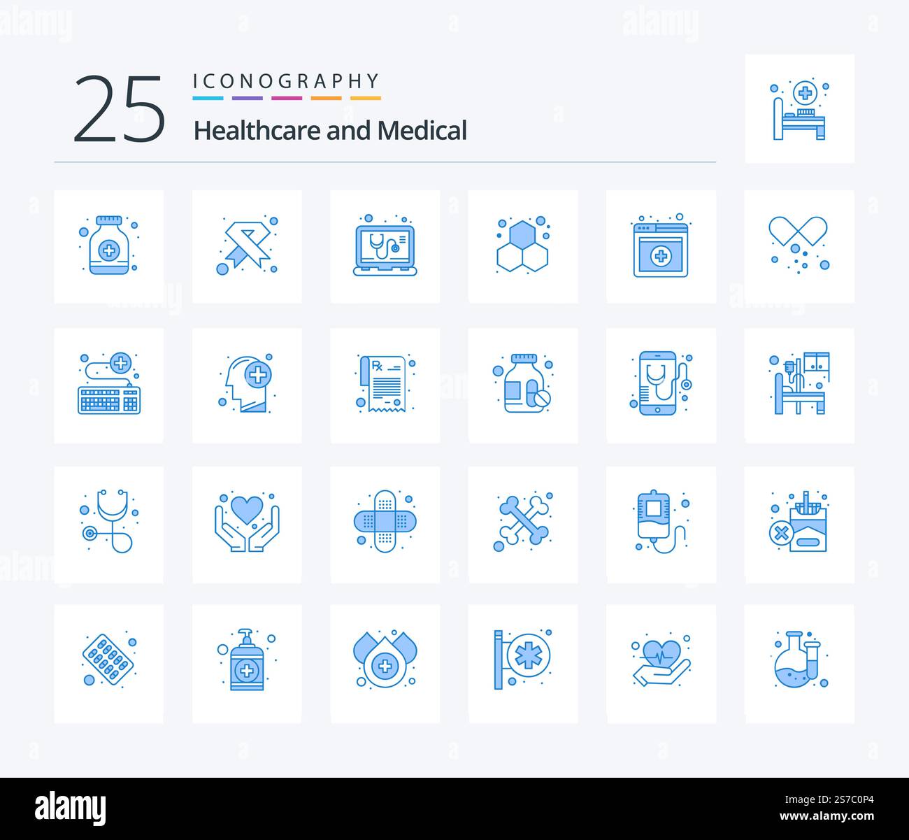 Medical 25 Blue Color icon pack including medical. laboratory. ribbon ...