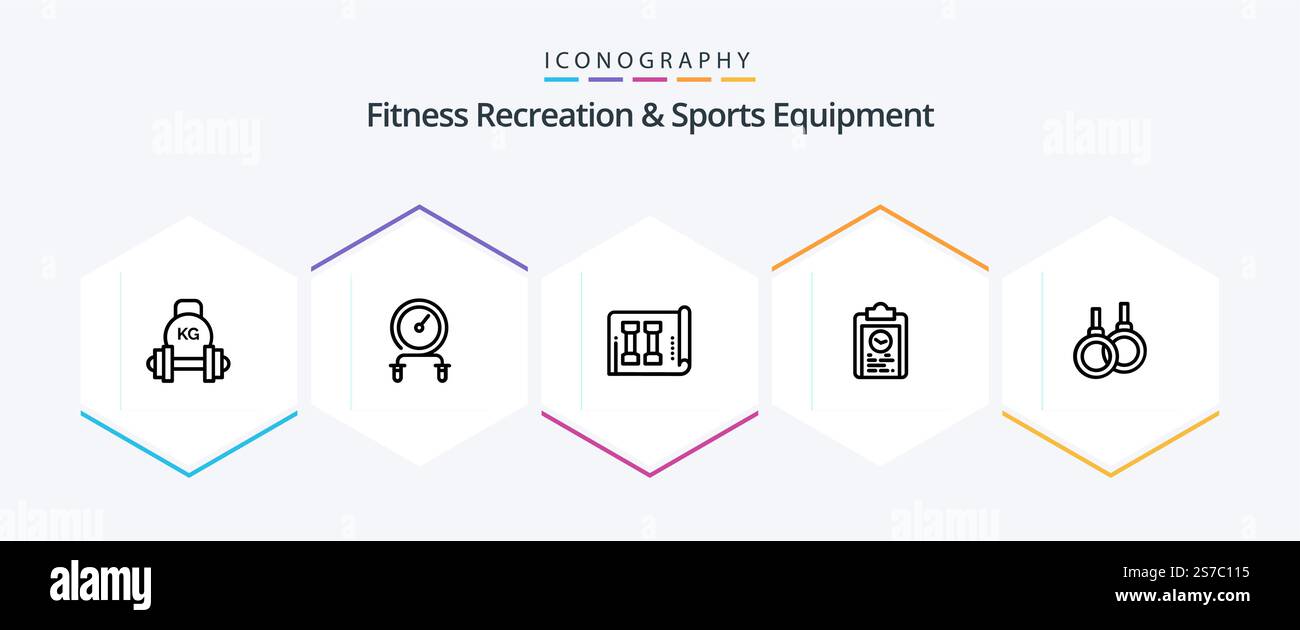 Fitness Recreation And Sports Equipment 25 Line icon pack including ...