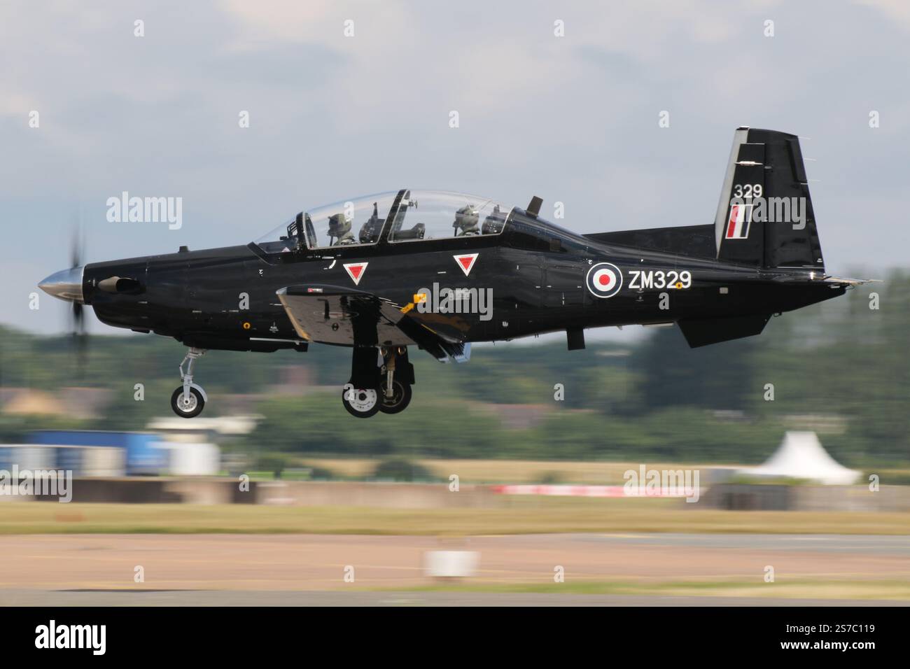 ZM329, a Beechcraft Texan T1 operated by the Royal Air Force (RAF ...