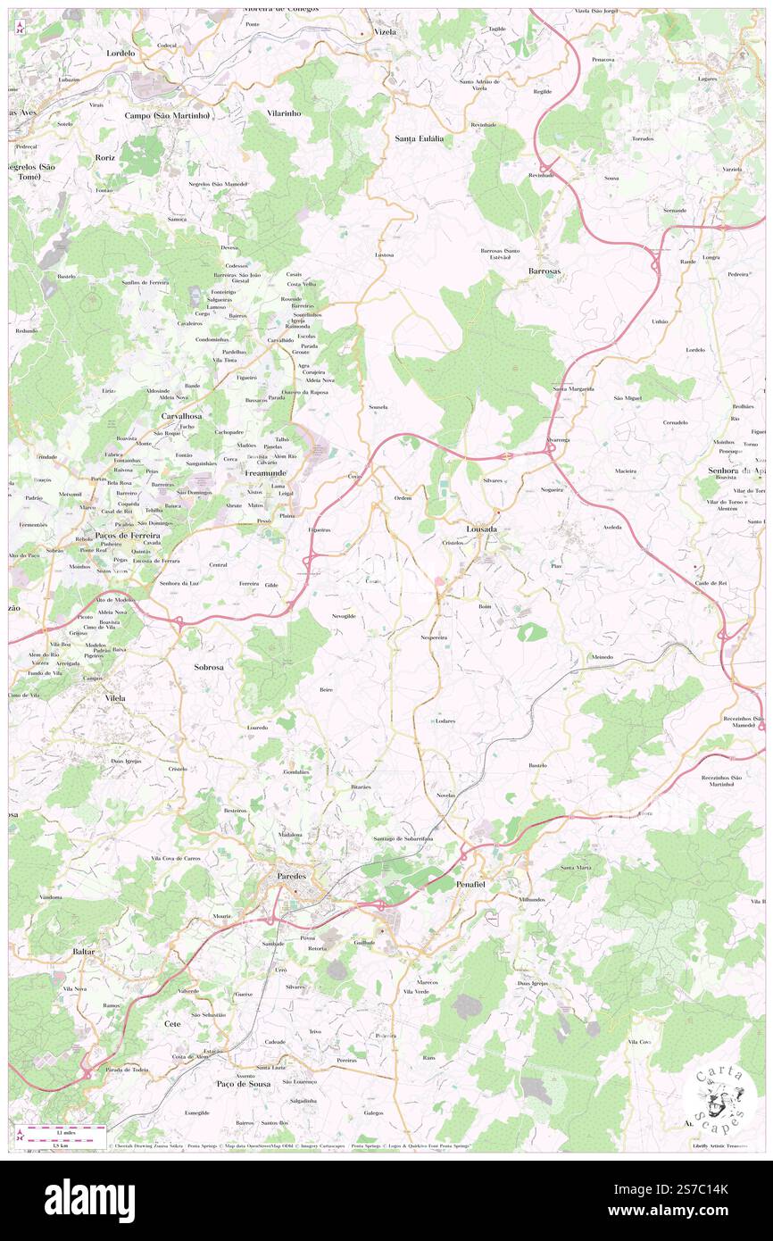 Casais, Lousada, PT, Portugal, Porto, N 41 15' 58'', S 8 18' 32'', map ...