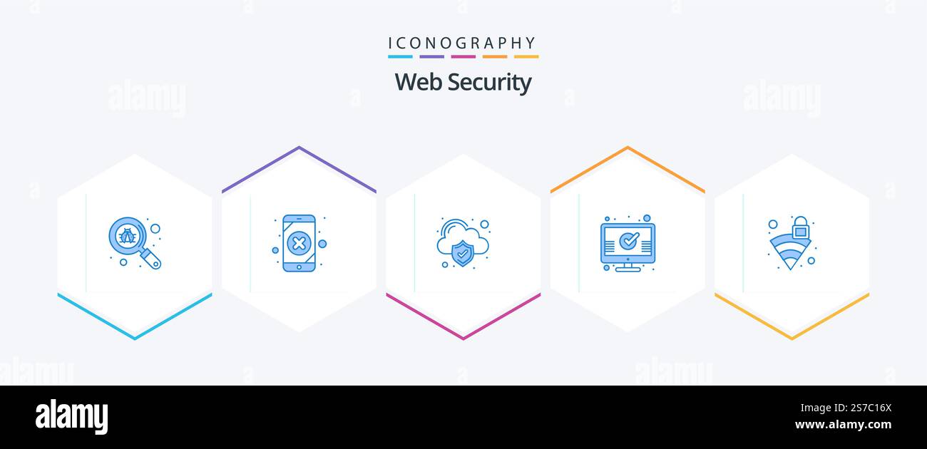 Web Security 25 Blue icon pack including signal. lock. cloud. page ...