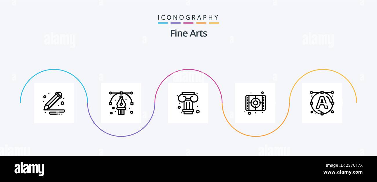Fine Arts Line 5 Icon Pack Including art. font. art. paint. art Stock Vector Image & Art - Alamy