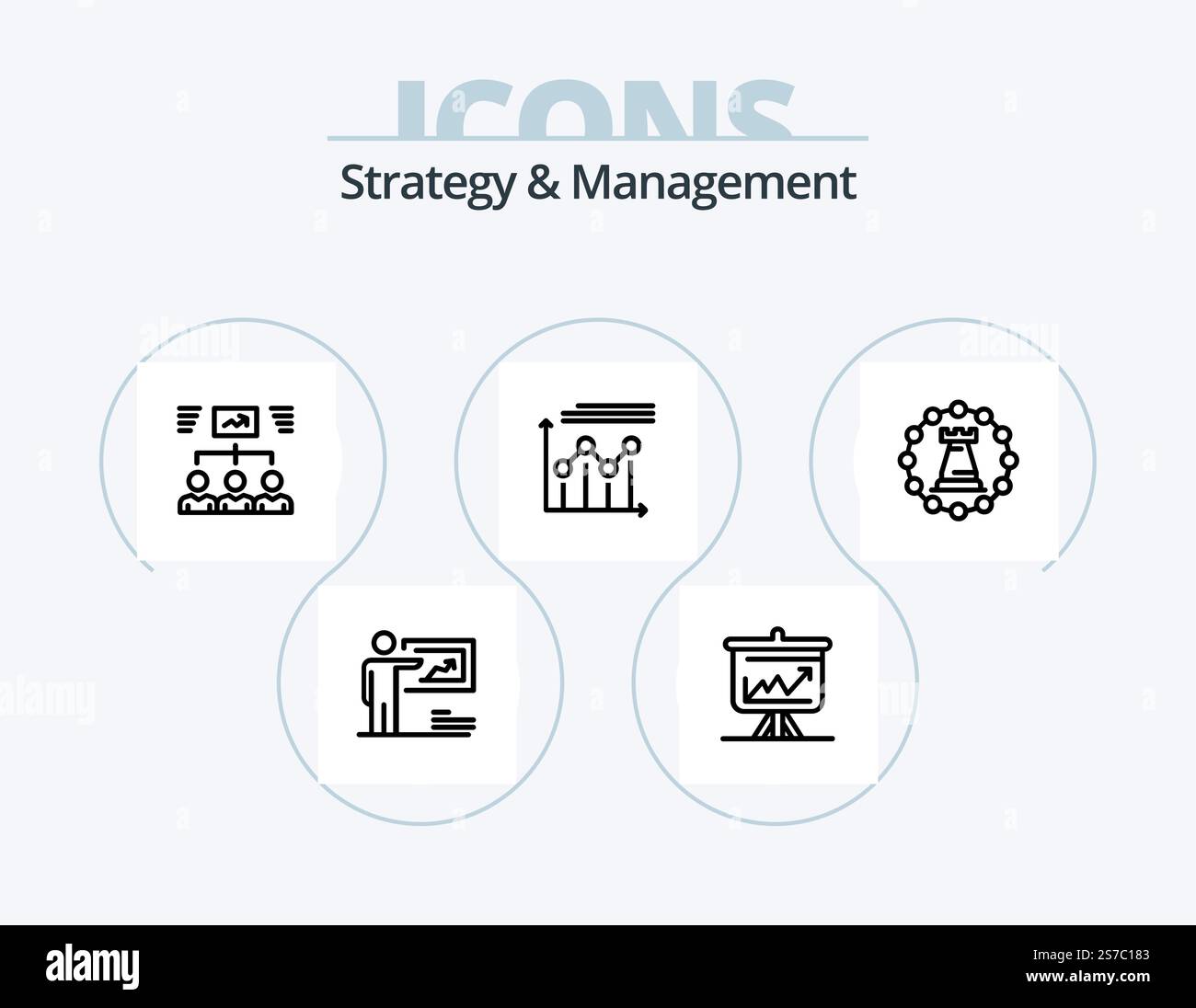 Strategy And Management Line Icon Pack 5 Icon Design. project. team ...