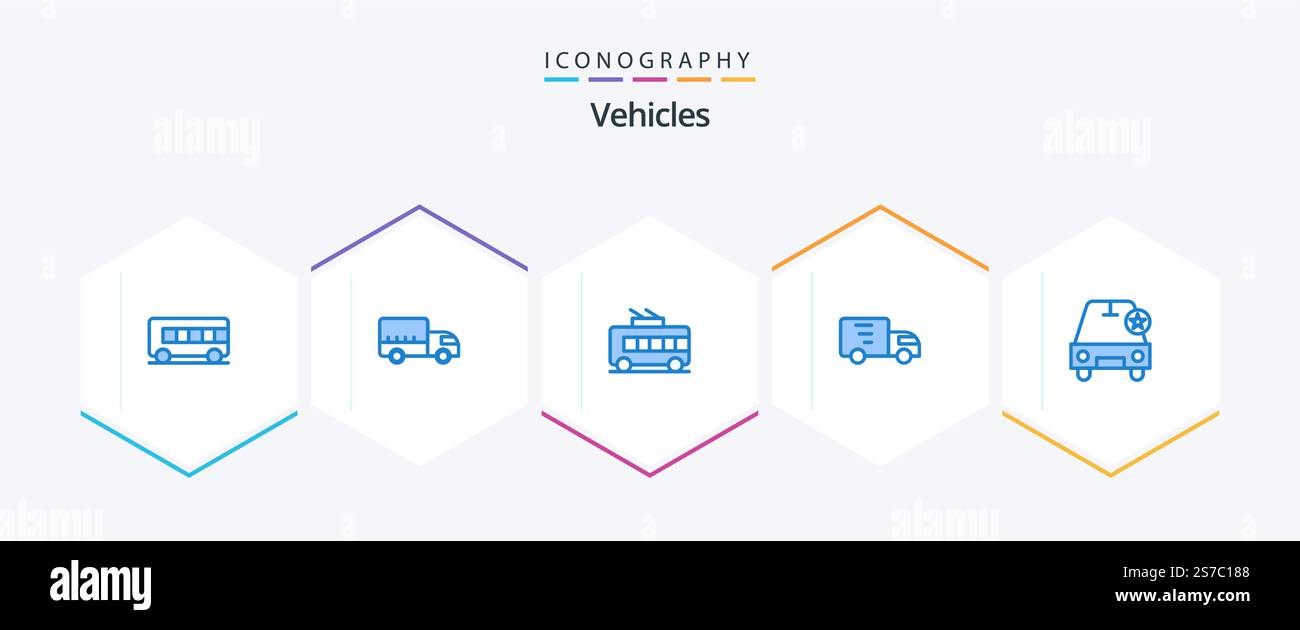 Vehicles 25 Blue icon pack including star. car. transport. truck. lorry ...