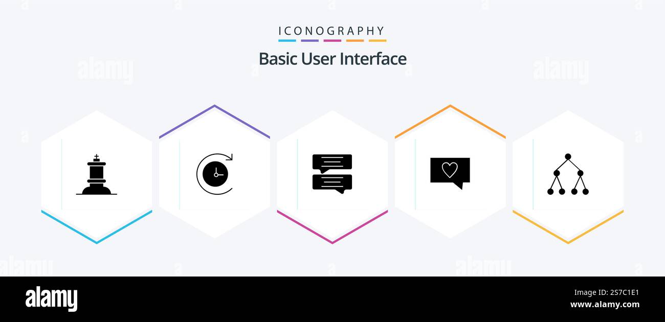 Basic 25 Glyph icon pack including . like. . social Stock Vector Image & Art - Alamy