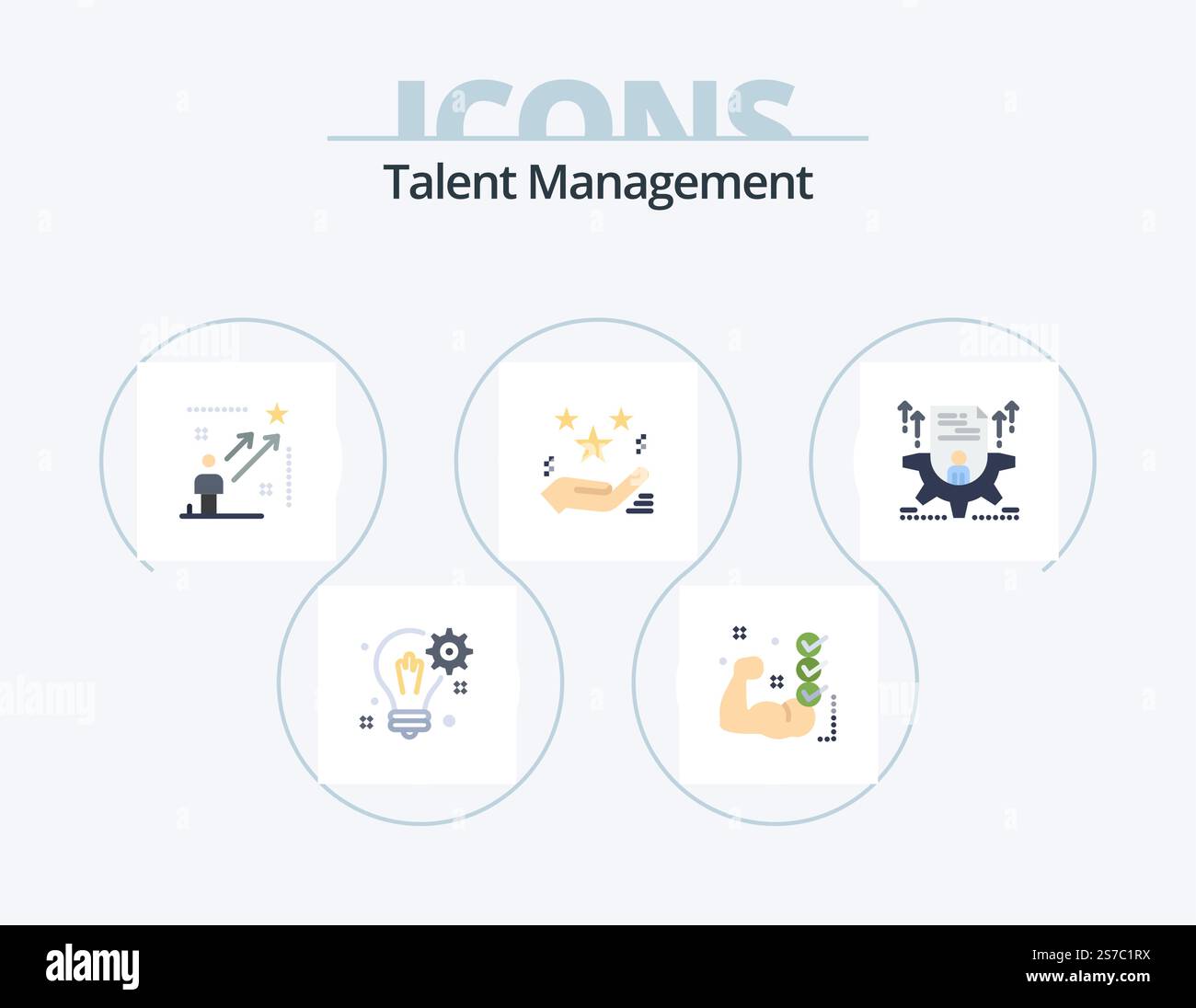Talent Management Flat Icon Pack 5 Icon Design. star. hand. routine ...