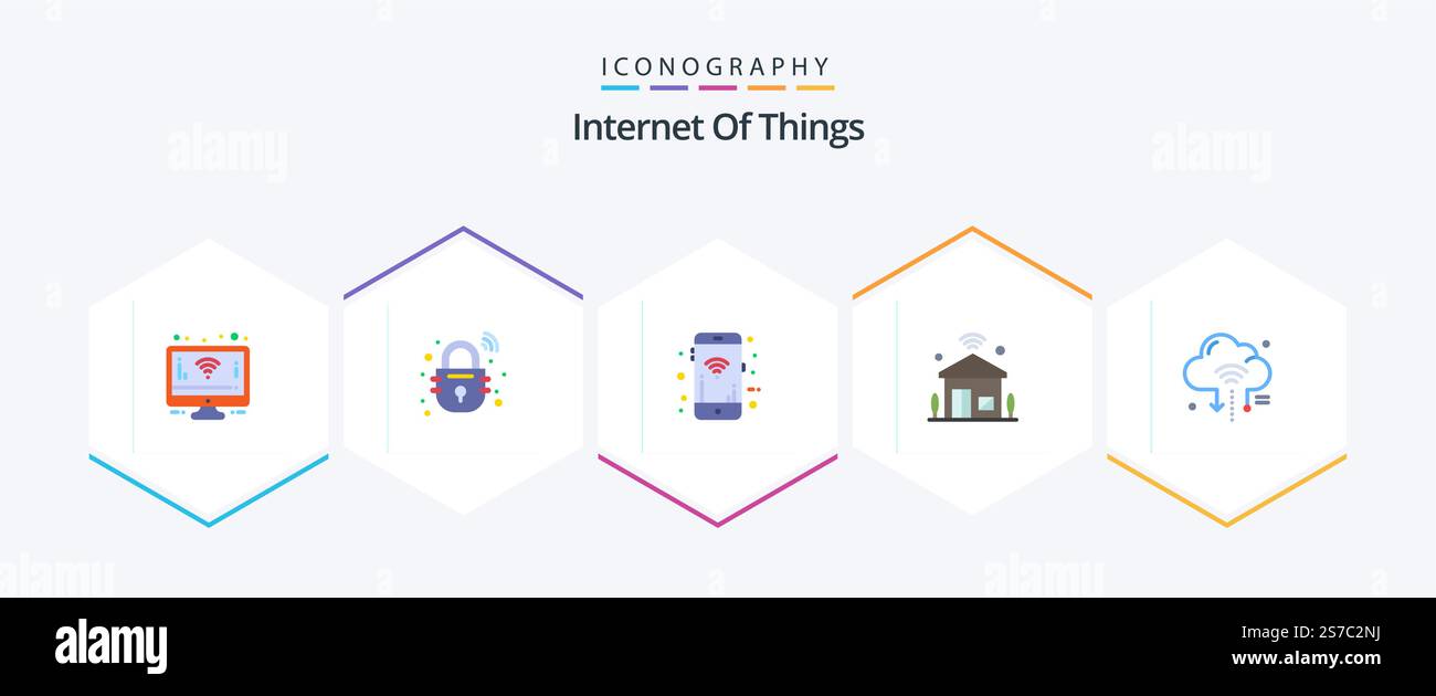 Internet Of Things 25 Flat icon pack including iot. wifi. mobile ...