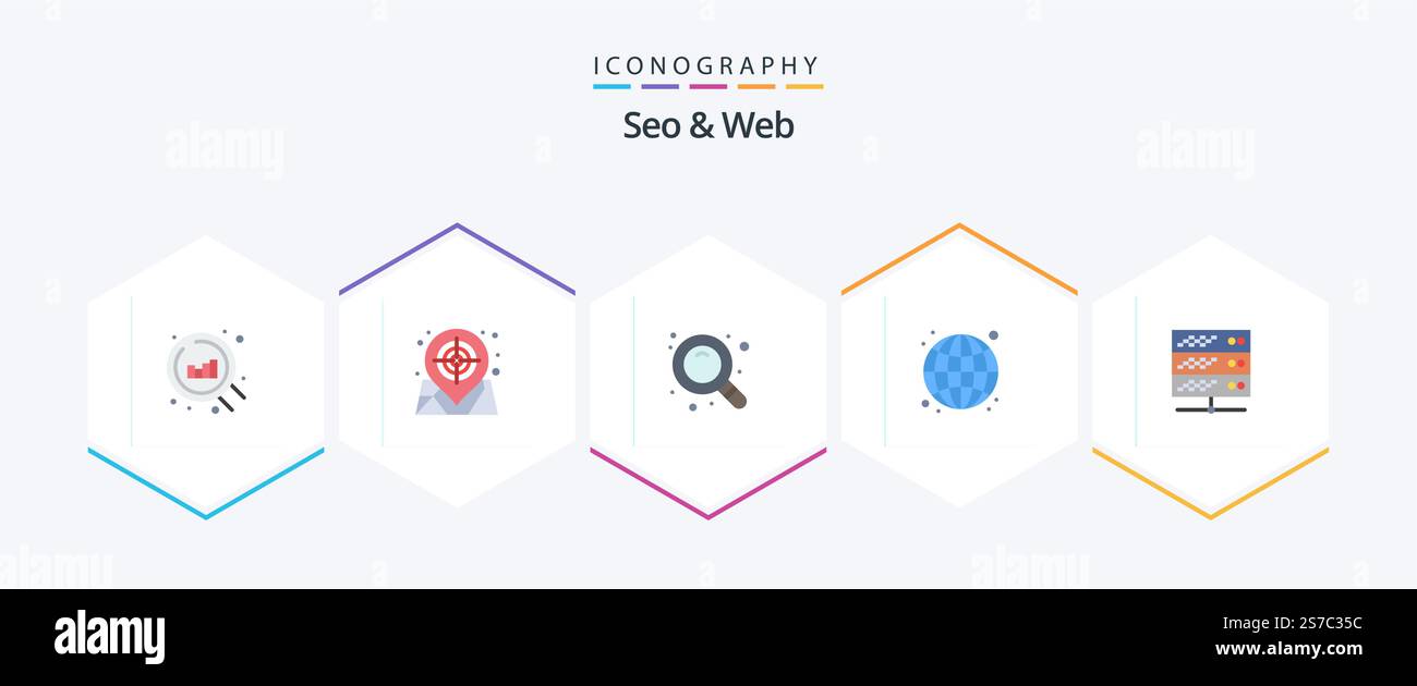 Seo and Web 25 Flat icon pack including web. network server. research ...