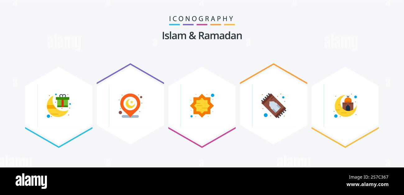 Islam And Ramadan 25 Flat icon pack including building. prayer. art ...