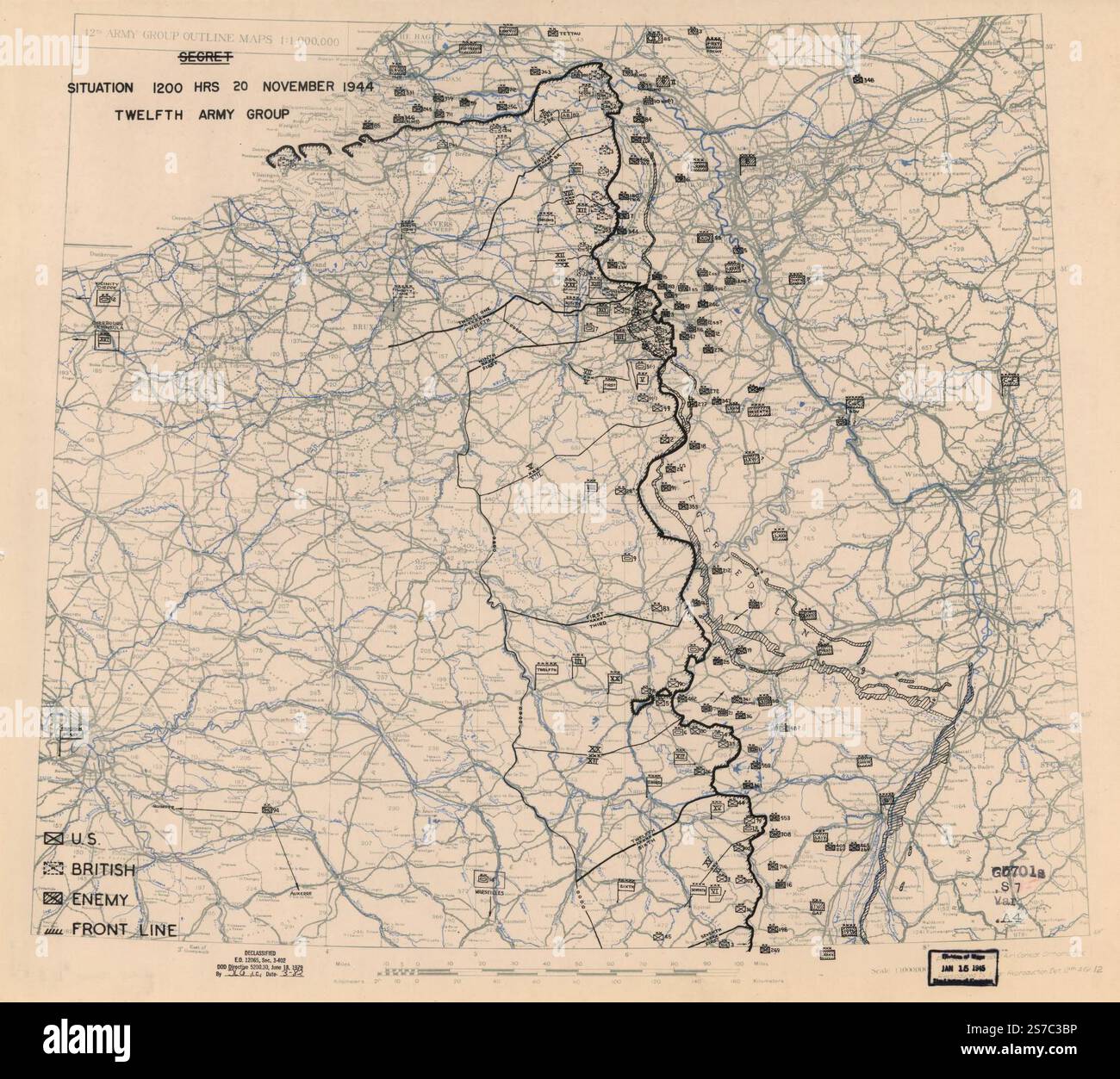 [November 20, 1944], HQ Twelfth Army Group situation map. 1944 by ...