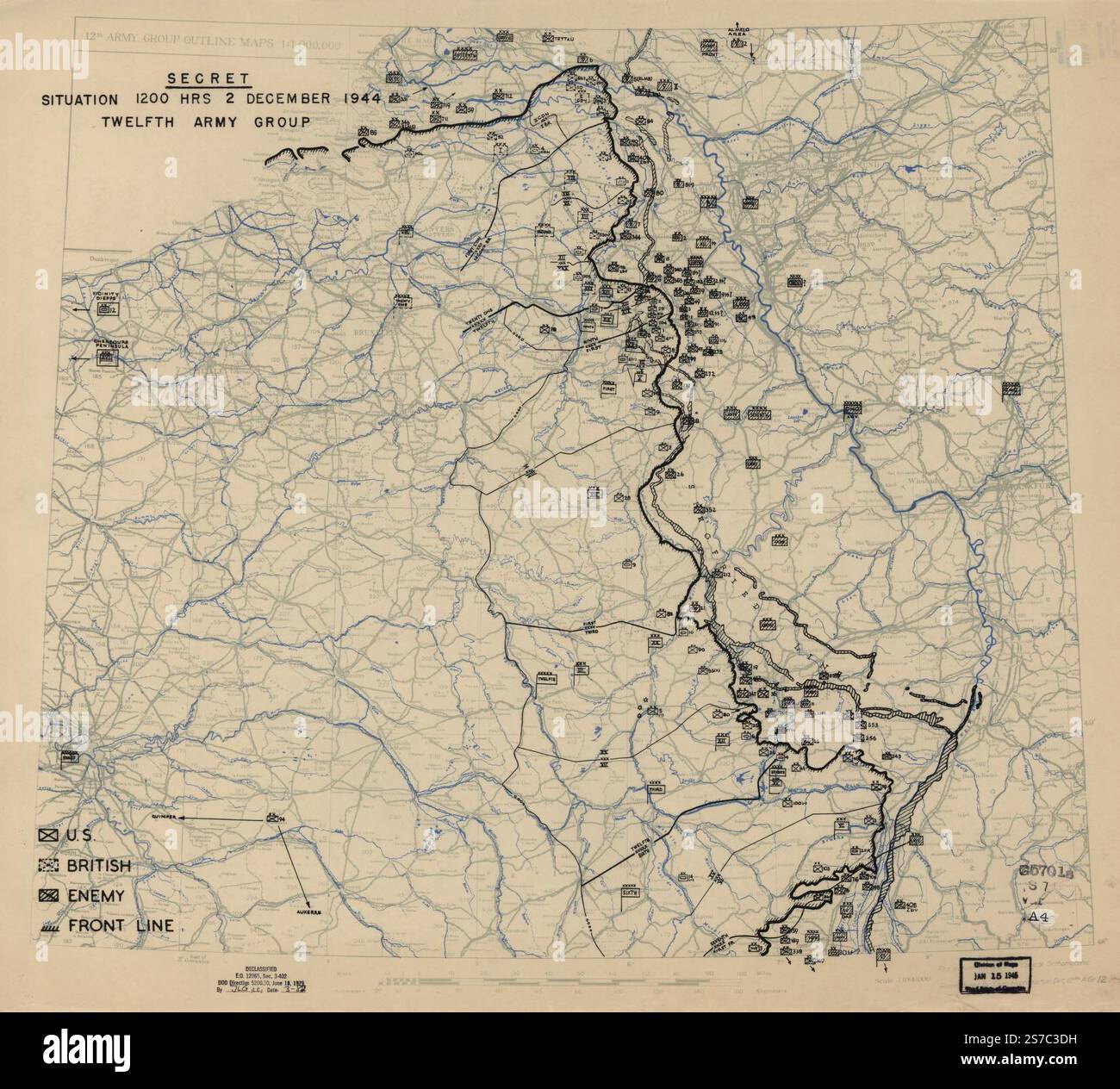 [December 2, 1944], HQ Twelfth Army Group situation map. 1944 by Allied ...