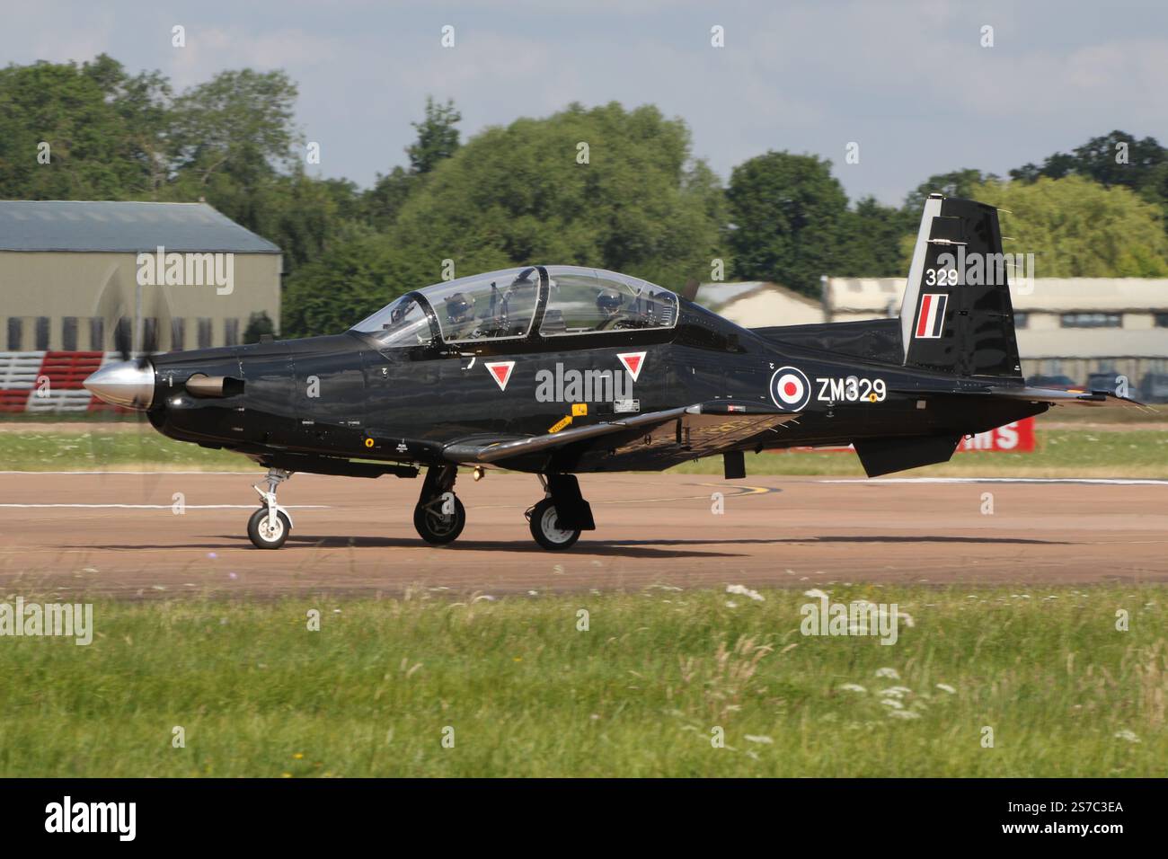 ZM329, a Beechcraft Texan T1 operated by the Royal Air Force (RAF ...