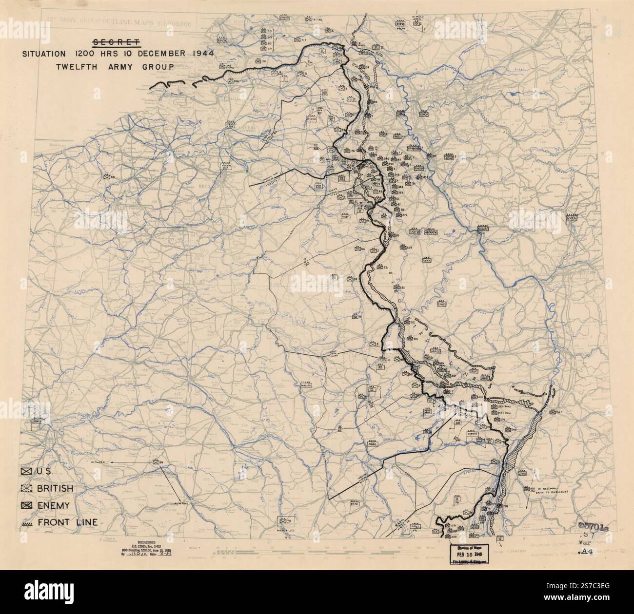 [December 10, 1944], HQ Twelfth Army Group situation map. 1944 by ...