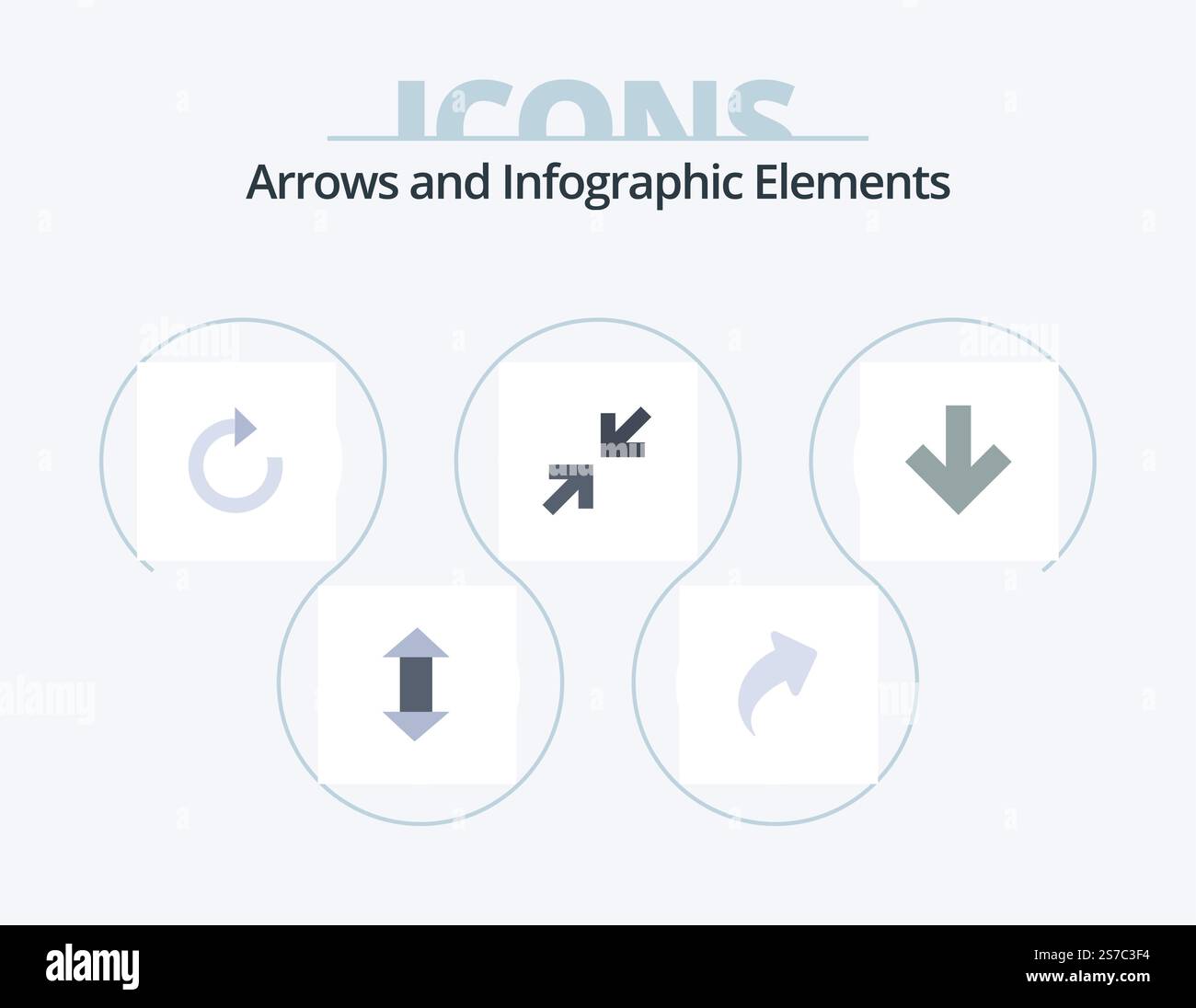 Arrow Flat Icon Pack 5 Icon Design. . back. restore. down. zoom Stock ...