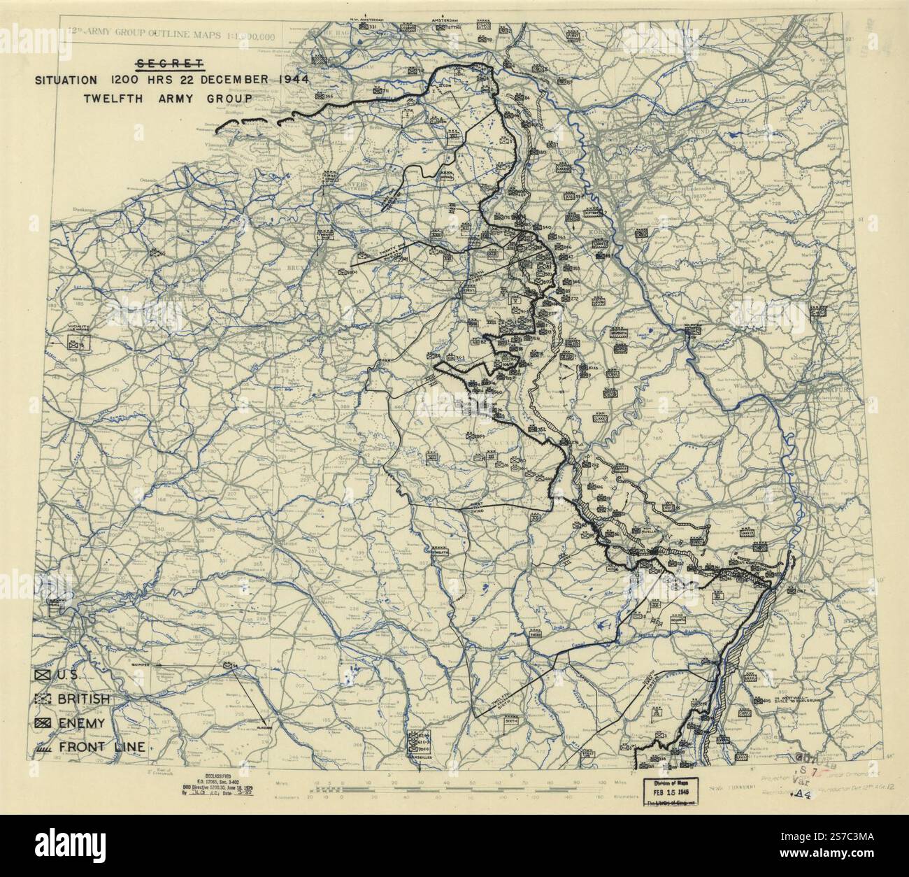 [December 22, 1944], HQ Twelfth Army Group situation map. 1944 by ...