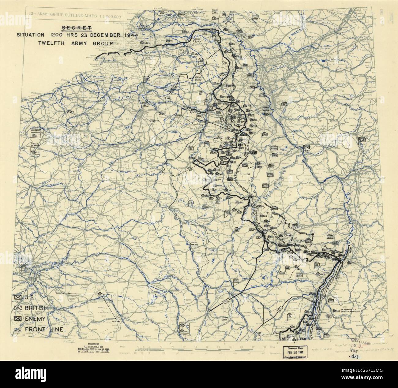 [December 23, 1944], HQ Twelfth Army Group situation map. 1944 by ...
