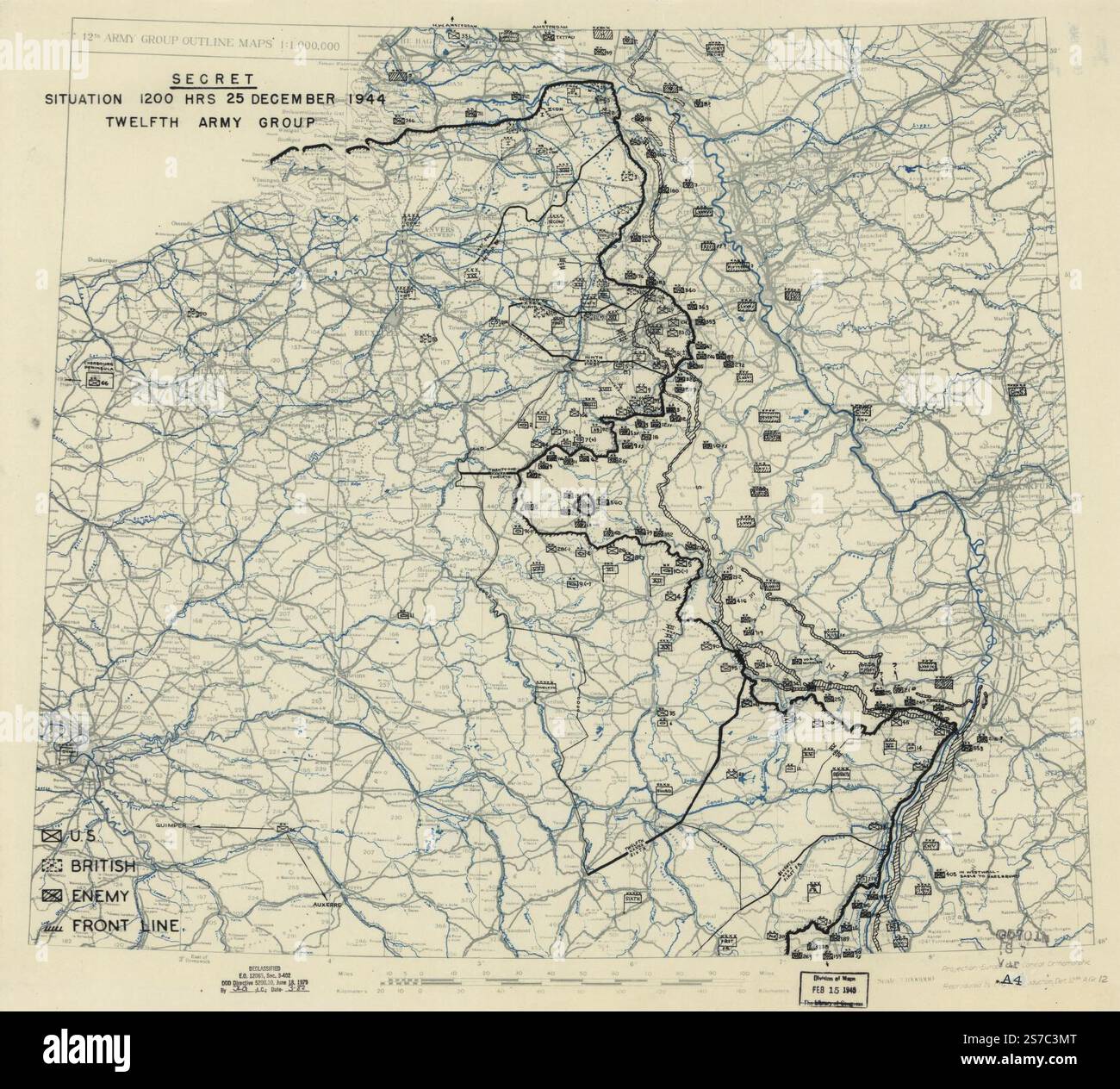 [December 25, 1944], HQ Twelfth Army Group situation map. 1944 by ...