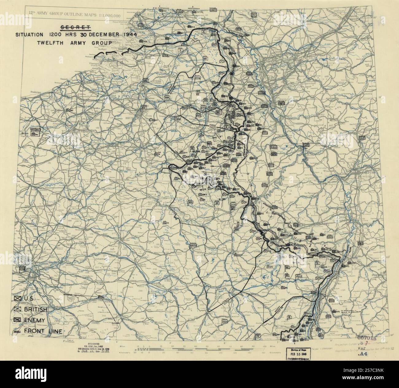 [December 30, 1944], HQ Twelfth Army Group situation map. 1944 by ...