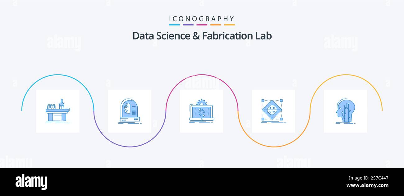 Data Science And Fabrication Lab Blue 5 Icon Pack Including grid ...