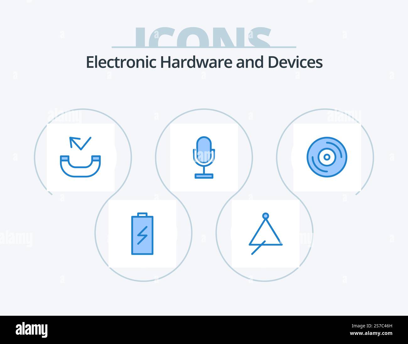 Devices Blue Icon Pack 5 Icon Design. record. mic. sound. broadcast ...