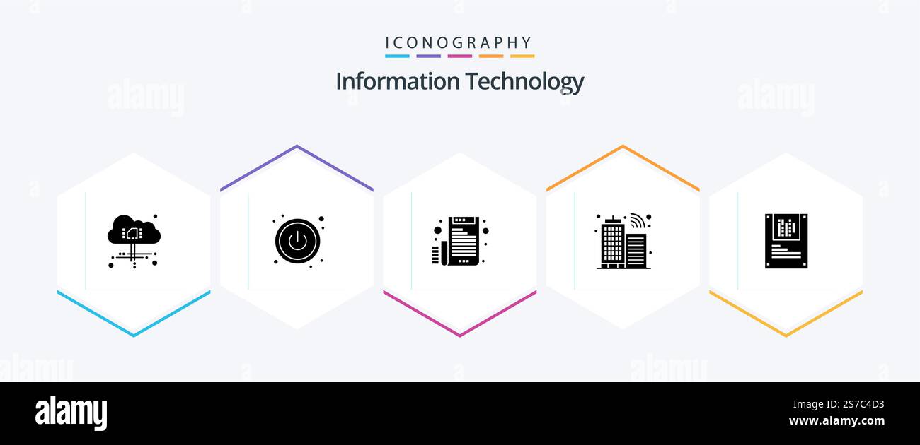 Information Technology 25 Glyph icon pack including . decryption ...