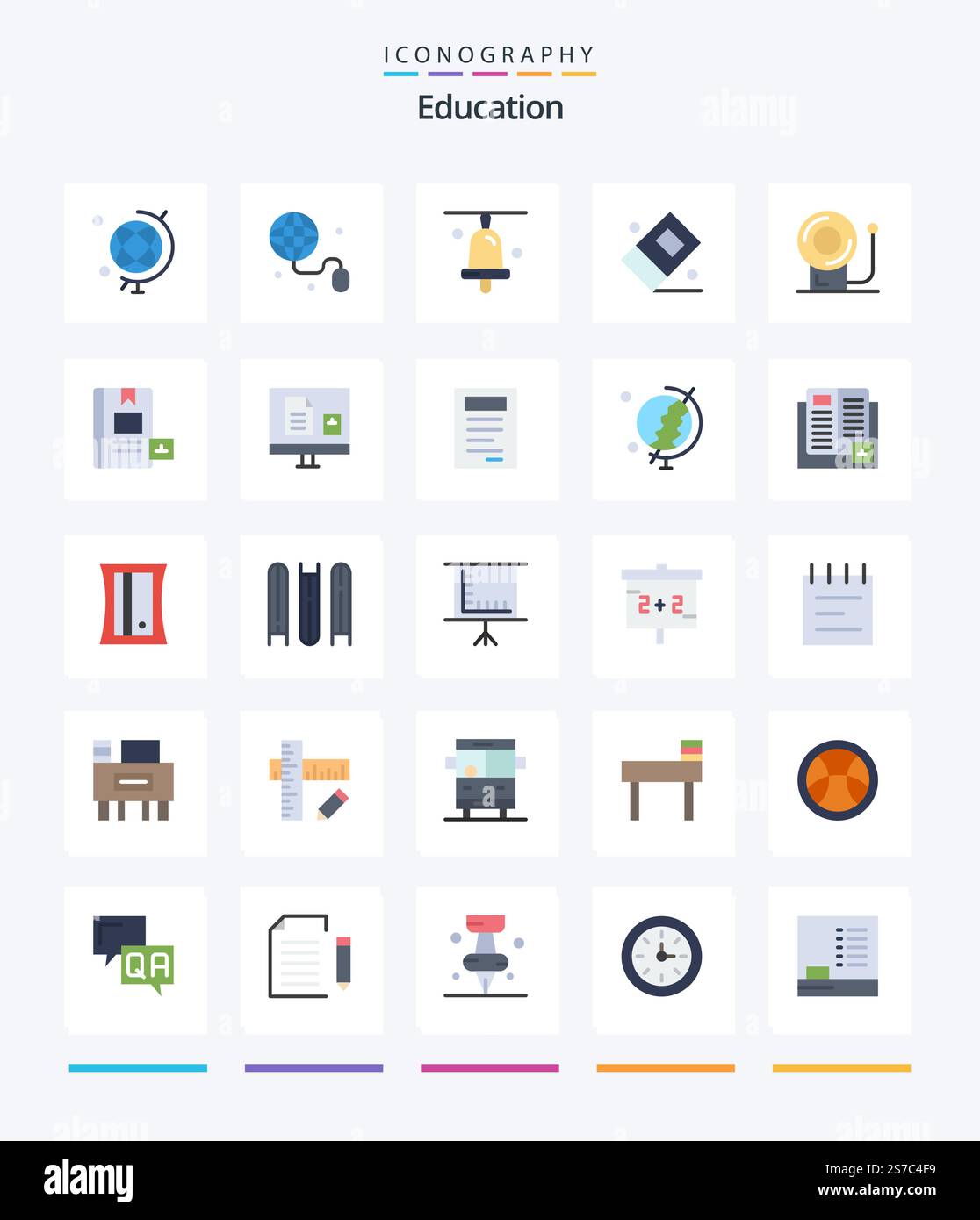 Creative Education 25 Flat icon pack Such As education. . bell ...