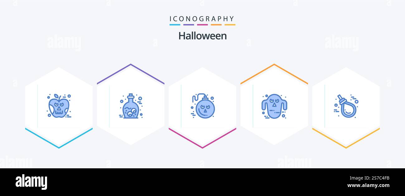 Halloween 25 Blue icon pack including gallows. scary. bomb. halloween ...