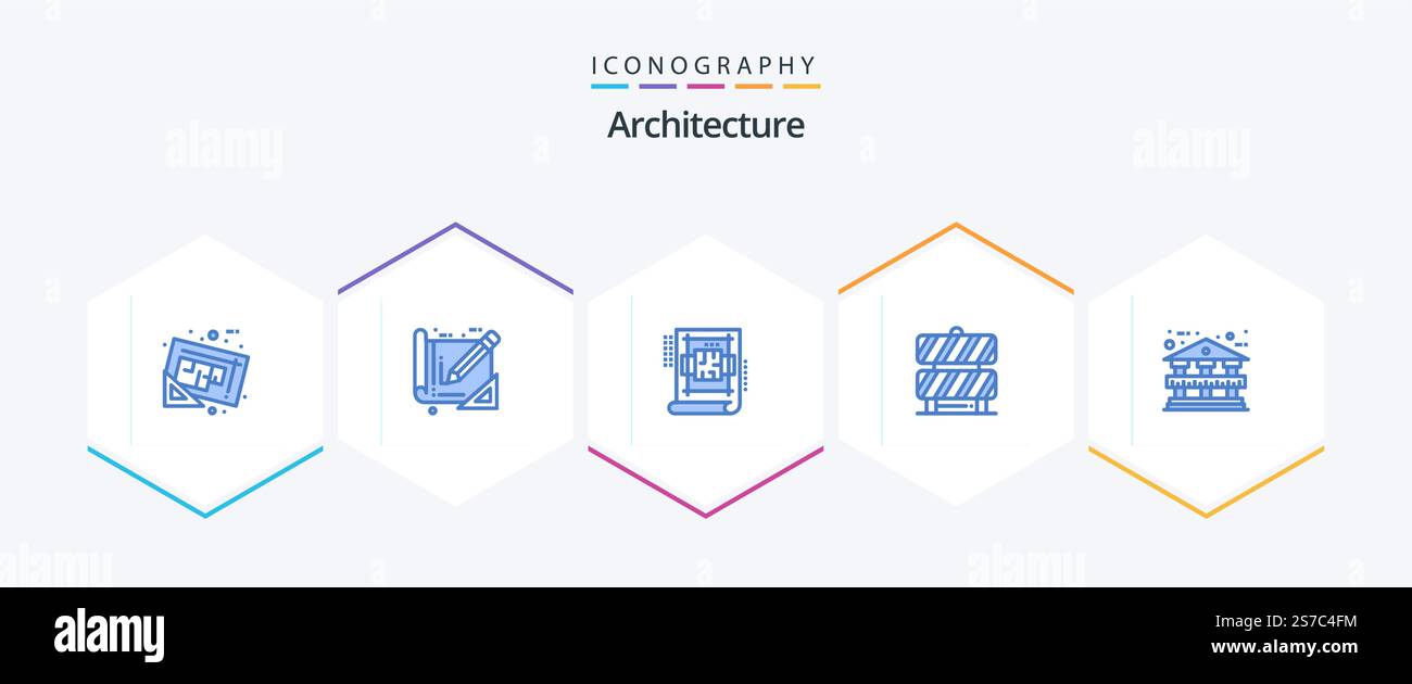 Architecture 25 Blue icon pack including architecture. fence ...